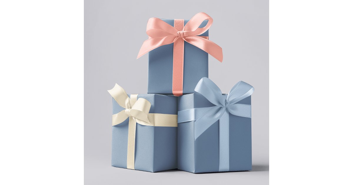 Dusty Periwinkle Blue Wrapping Paper Sheets | Zazzle