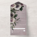 Dusty Pink Elegant Floral Modern No Dinner All In One Invitation | Zazzle