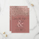 Dusty Pink Rose Gold Glitter Confetti Wedding Save The Date | Zazzle