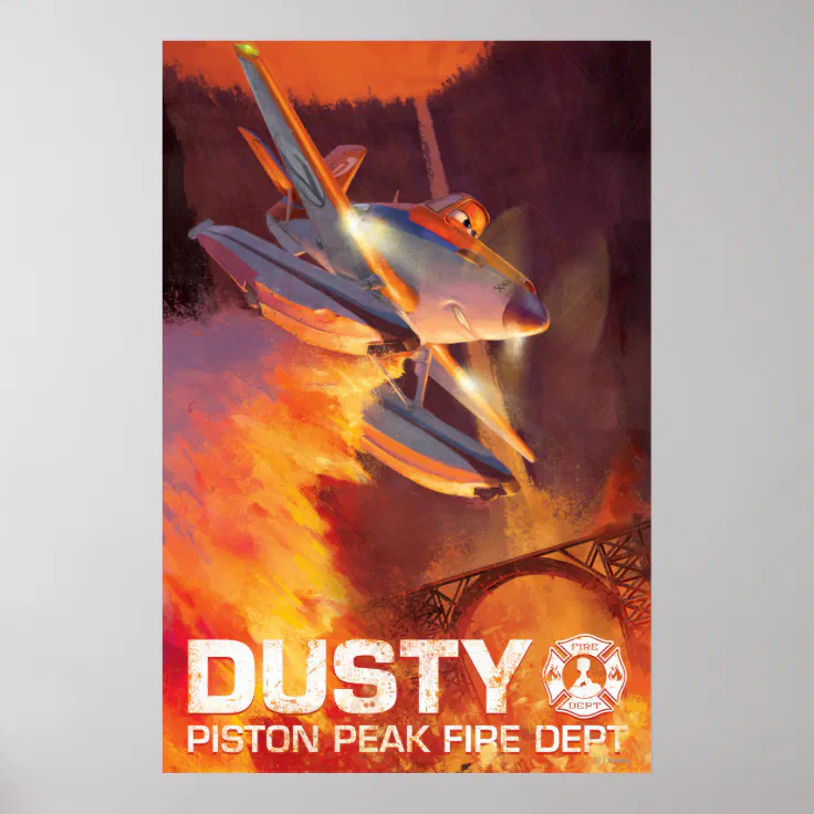 Dusty - Piston Peak Fire Dept Poster | Zazzle