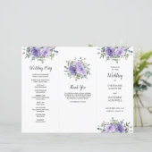 Dusty Purple Rose Eucalyptus Order of Service | Zazzle