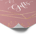 Dusty Rose Blush Floral Cards and Gifts Sign | Zazzle