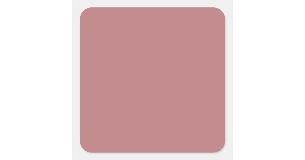 Dusty Rose Color Template Square Sticker | Zazzle