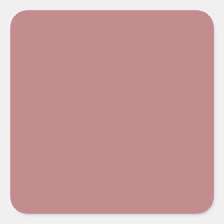 Dusty Rose Color Template Square Sticker | Zazzle