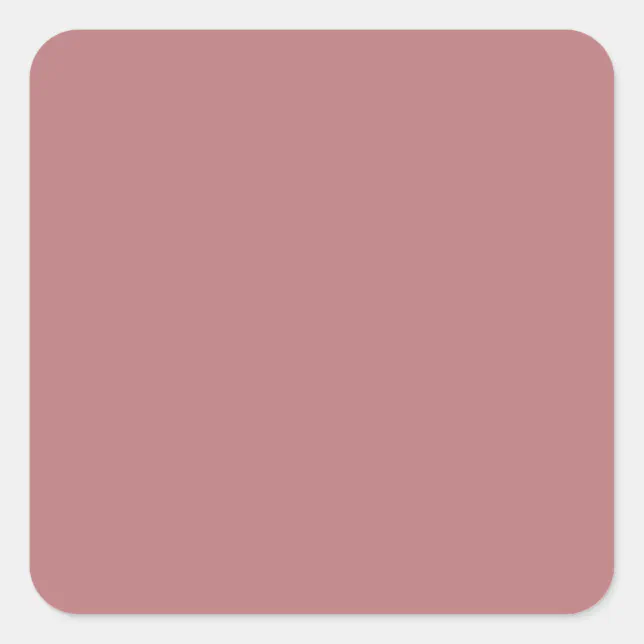 Dusty Rose Color Template Square Sticker | Zazzle