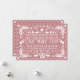 Dusty rose Love Peace Joy papel picado Christmas Holiday Card | Zazzle