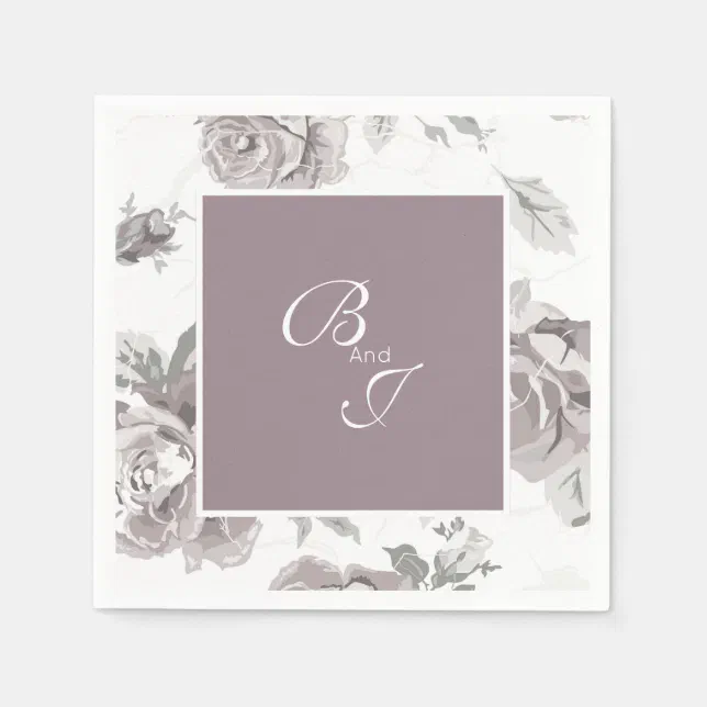 Dusty rose pink engagement party napkins | Zazzle