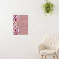 Dusty Rose Pink Floral Confirmation Welcome Sign | Zazzle