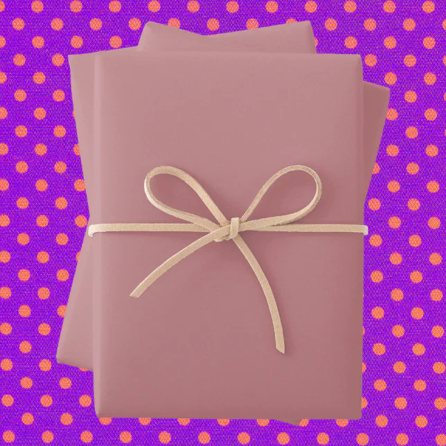 Dusty Rose Solid Color Wrapping Paper Sheets | Zazzle
