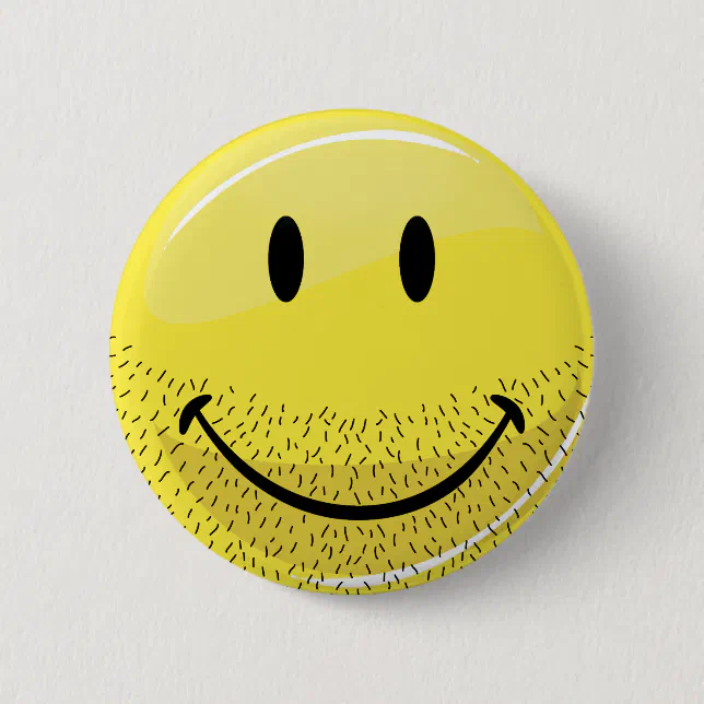 Dusty Ruff Bearded Face Pinback Button | Zazzle