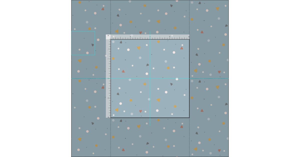 Dusty Slate Blue Gold Muted Hearts Baby Nursery Fabric | Zazzle