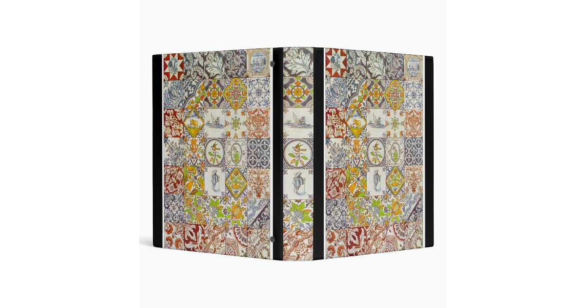 Dutch Ceramic Tiles Binder | Zazzle