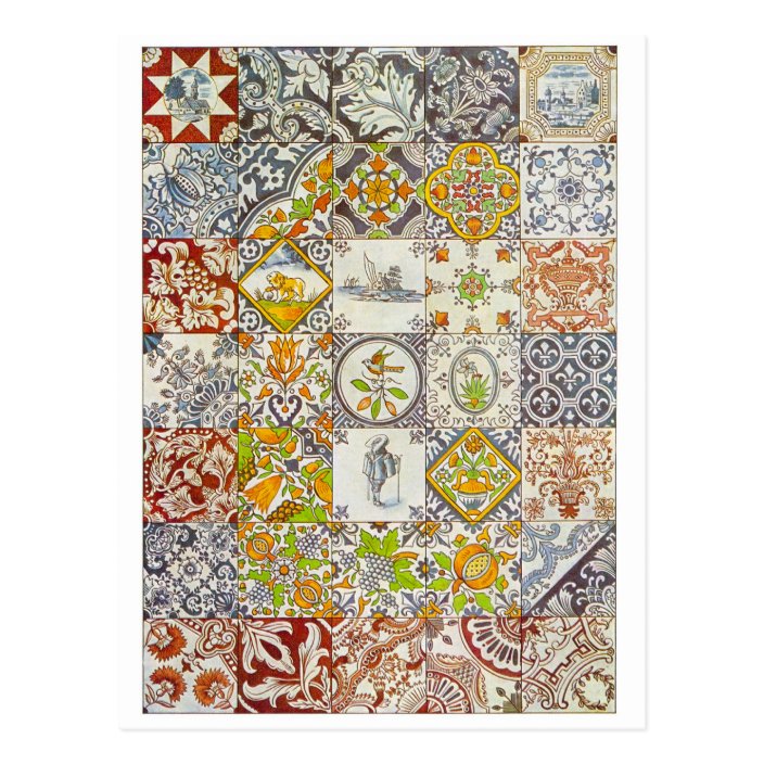 Dutch Ceramic Tiles Postcard | Zazzle.com