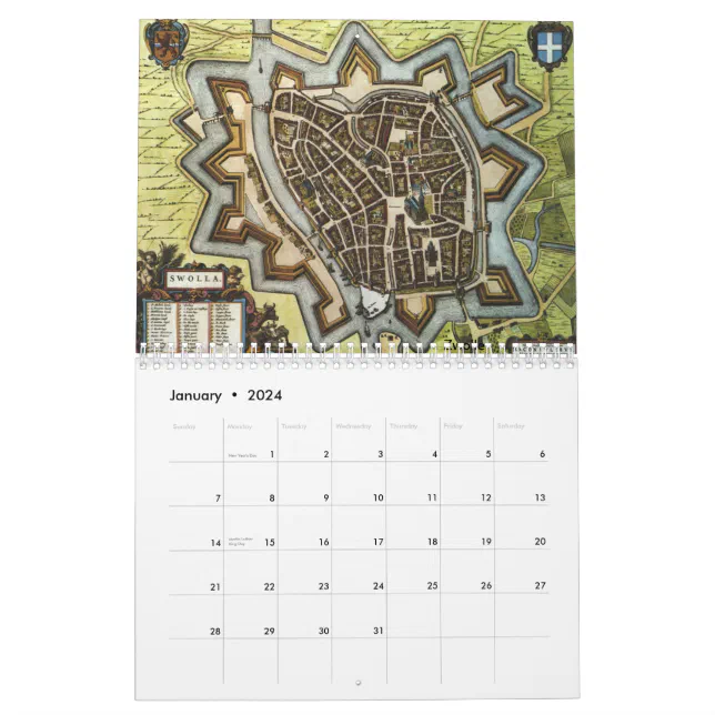 Dutch Cities Anno 1652 - Version 2 Calendar | Zazzle