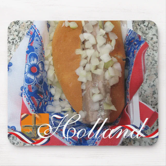 Dutch Herring Holland Text Souvenir Mousepad | Zazzle