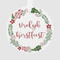 Dutch Merry Christmas Wreath, Vrolijk Kerstfeest Ornament | Zazzle