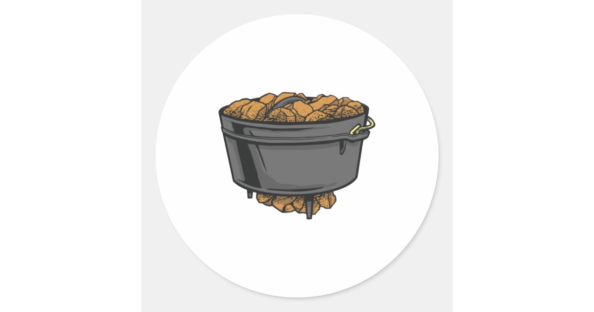 Dutch Oven Classic Round Sticker | Zazzle