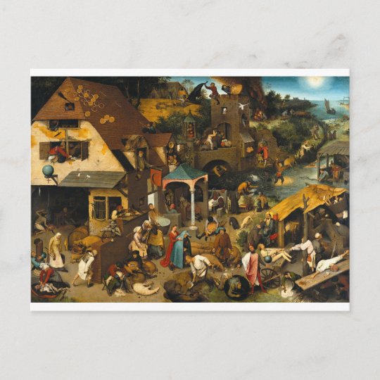 Dutch Proverbs by Pieter Bruegel the Elder Postcard | Zazzle.com
