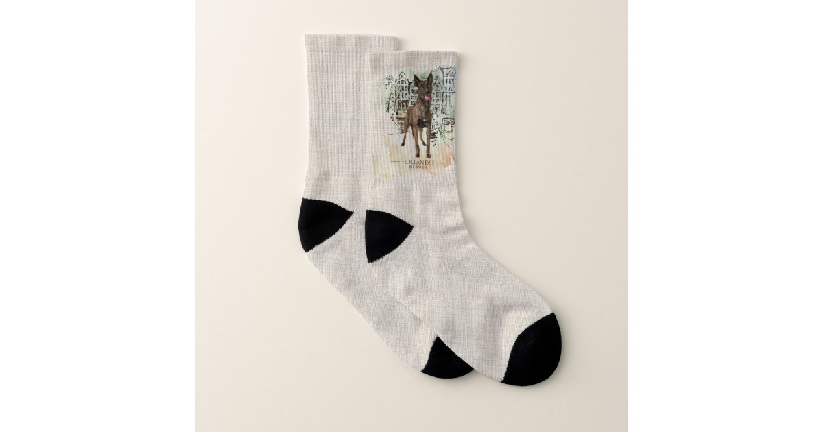 Dutch Shepherd Dog - Dutchie- Hollandse Herder Socks | Zazzle