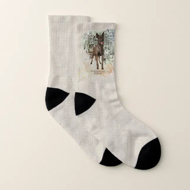 Dutch Shepherd Dog - Dutchie- Hollandse Herder Socks | Zazzle