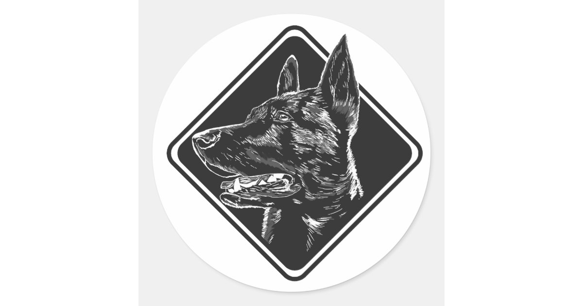 Dutch Shepherd -Hollandse Herdershond Classic Round Sticker | Zazzle