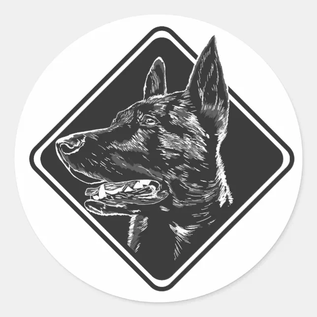 Dutch Shepherd -Hollandse Herdershond Classic Round Sticker | Zazzle