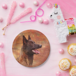 Dutch Shepherd -Hollandse Herdershond Paper Plates | Zazzle