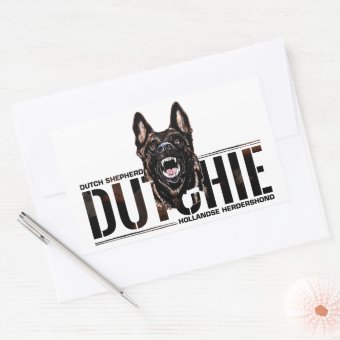 Dutch Shepherd -Hollandse Herdershond Rectangular Sticker | Zazzle