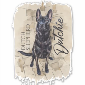 Dutch Shepherd -Hollandse Herdershond Sticker | Zazzle