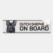 Dutch Shepherd on Board Bumper Sticker | Zazzle