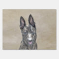 Dutch Shepherd Painting - Cute Original Dog Art Sign | Zazzle