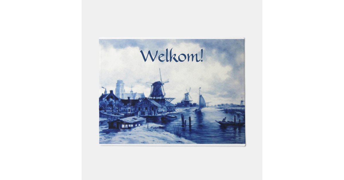 Dutch Style Welkom! Door Mat | Zazzle