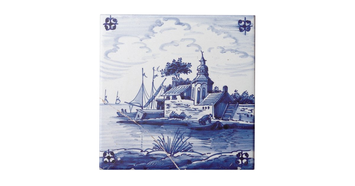 Dutch traditional blue tile | Zazzle