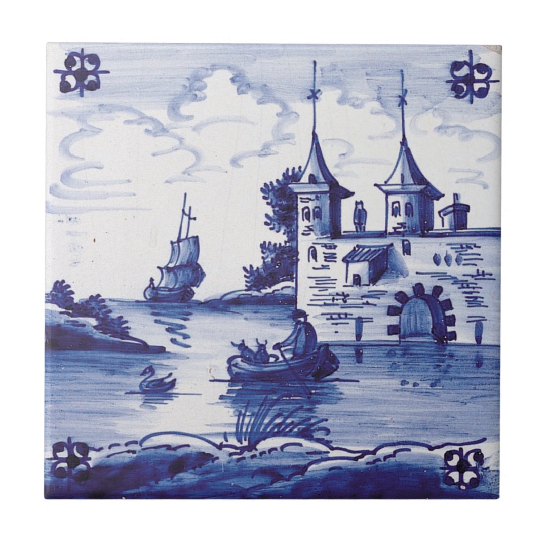 Dutch traditional blue tile | Zazzle