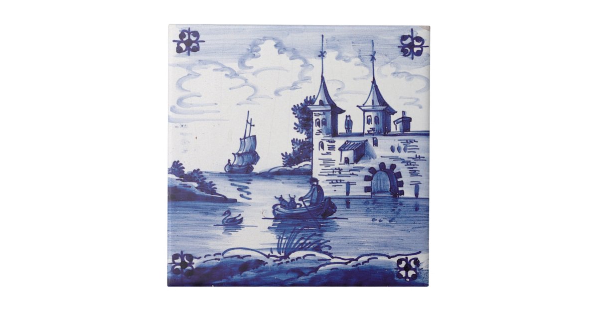 Dutch traditional blue tile | Zazzle