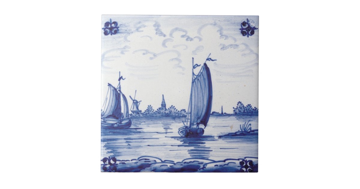 Dutch traditional blue tile | Zazzle