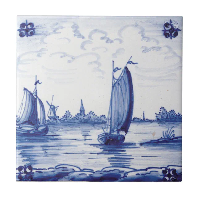 Dutch traditional blue tile | Zazzle