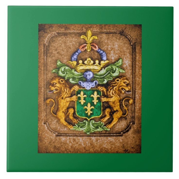Dutch van Westervelt Family Coat of Arms c 1600 Tile | Zazzle