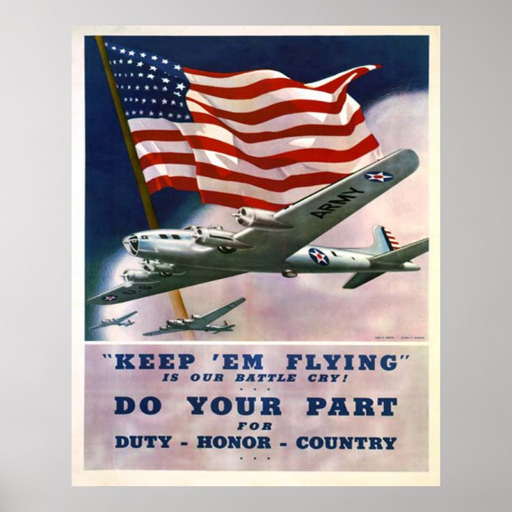 Duty Honor Country Poster | Zazzle