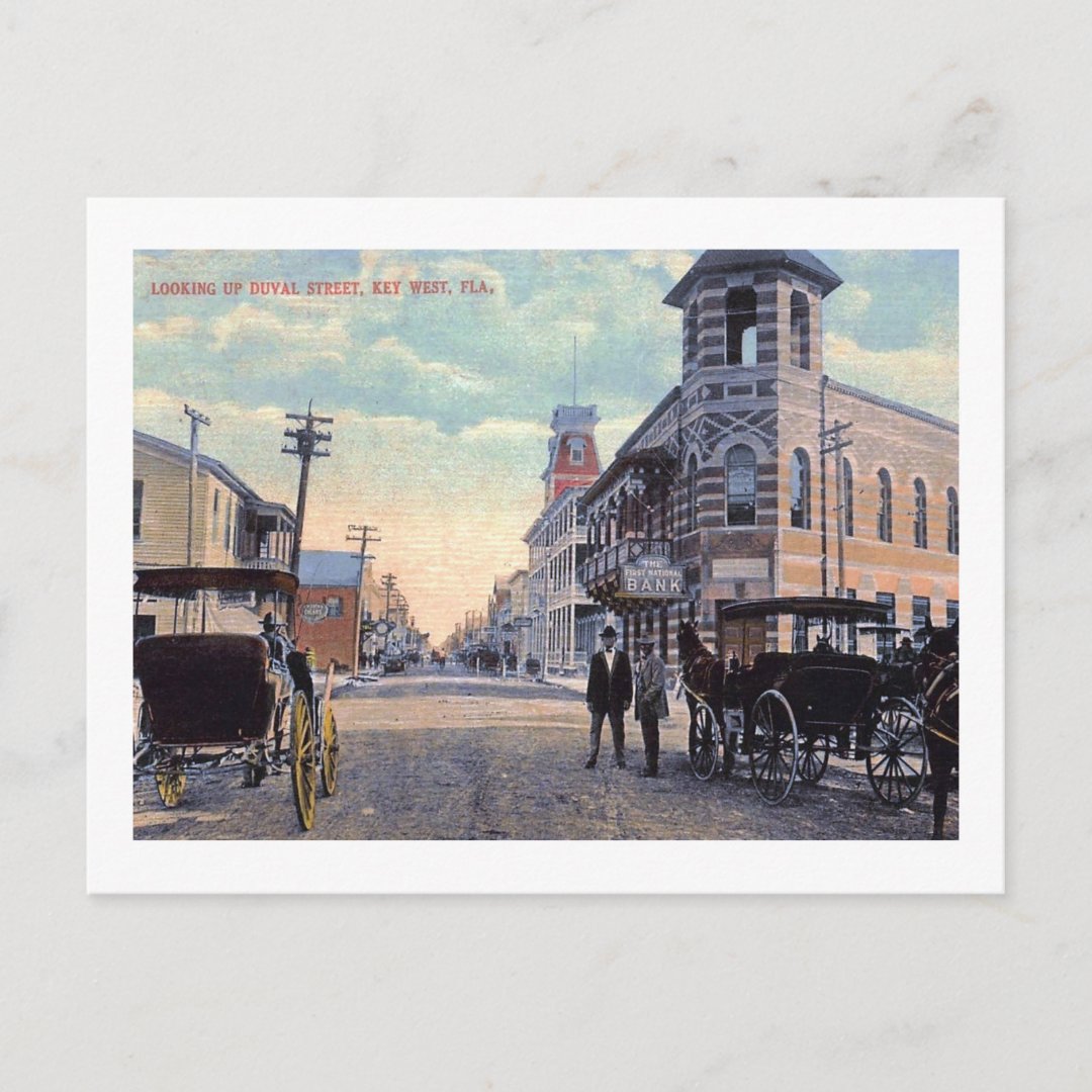 Duval St., Key West, Florida 1900 Vintage Postcard | Zazzle