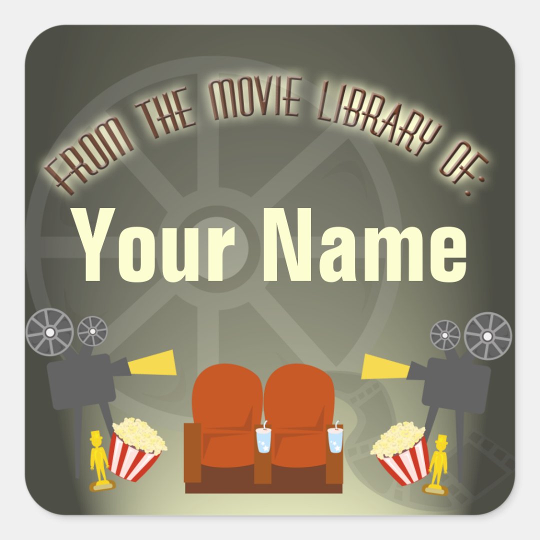 DVD Movie Library Label | Zazzle
