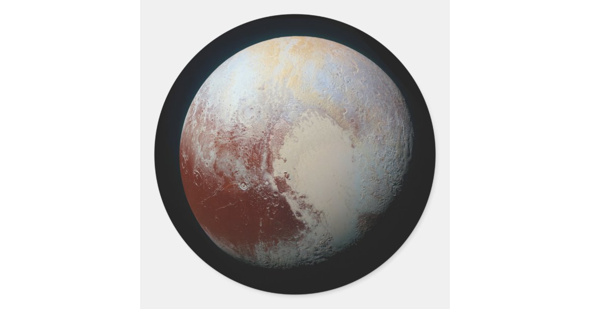 Dwarf Planet Pluto Classic Round Sticker | Zazzle