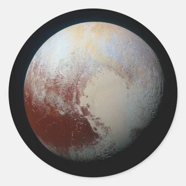 Dwarf Planet Pluto Classic Round Sticker | Zazzle