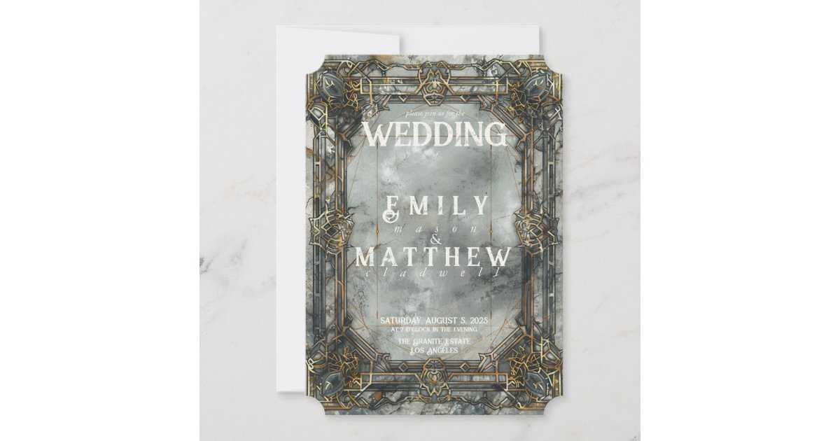 Dwarven Splendor Fantasy Wedding Invitation | Zazzle