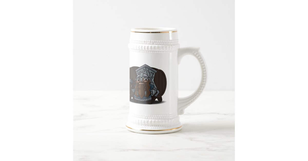 Dwarven Warrior Tankard Beer Stein | Zazzle