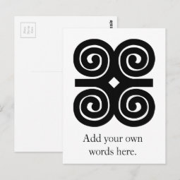 Dwennimmen - Strength and Humility Adinkra Symbol Postcard | Zazzle