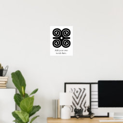 Dwennimmen - Strength and Humility Adinkra Symbol Poster | Zazzle