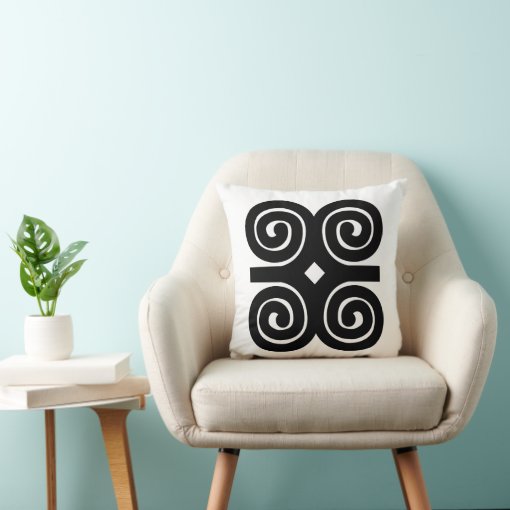 Dwennimmen - Strength and Humility Adinkra Symbol Throw Pillow | Zazzle