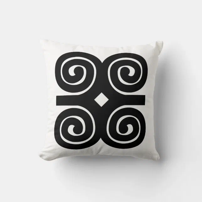 Dwennimmen - Strength and Humility Adinkra Symbol Throw Pillow | Zazzle