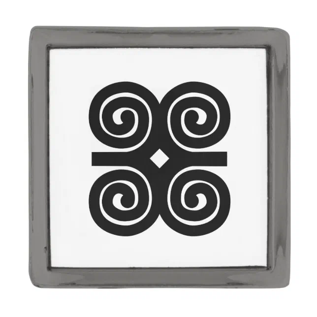 Dwennimmen Strength | Humility Adinkra Symbol Gunmetal Finish Lapel Pin ...